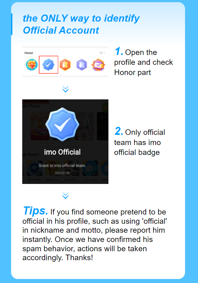 How to Identify imo Official Team